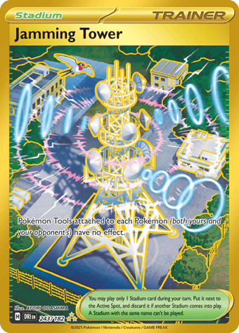 Jamming Tower Destined Rivals Pokemon Card | Pikawiz