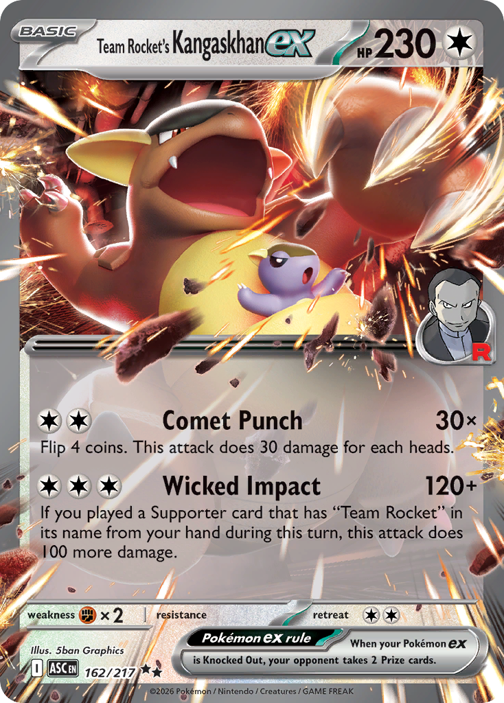 Team Rocket's Kangaskhan EX Ascended Heroes Pokemon Card | Pikawiz