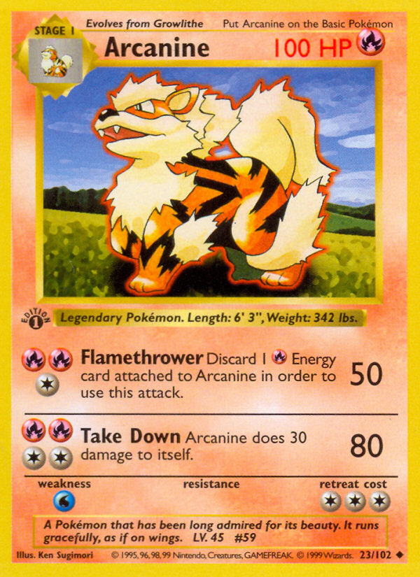Arcanine Base Set Pokemon Card Pikawiz Arcanine Base Set Pokemon Card Pikawiz