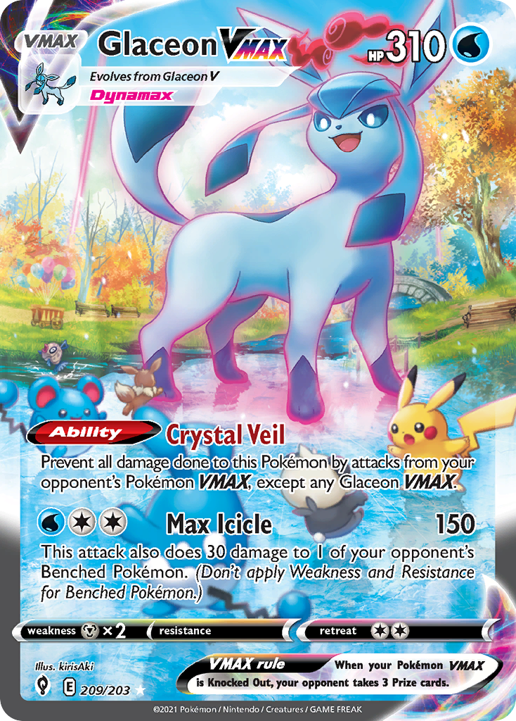 Glaceon VMAX Evolving Skies Pokemon Card Pikawiz Glaceon VMAX Evolving Skies Pokemon Card Pikawiz