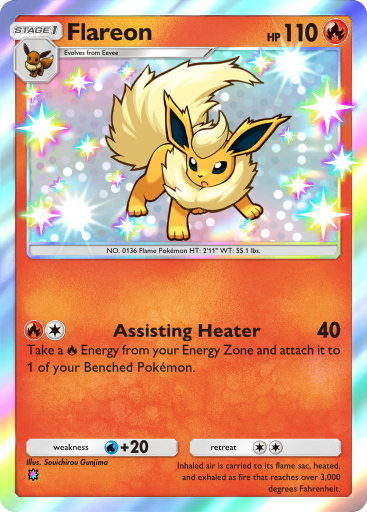 Flareon Wisdom of Sea and Sky Pokemon Pocket Card | Pikawiz