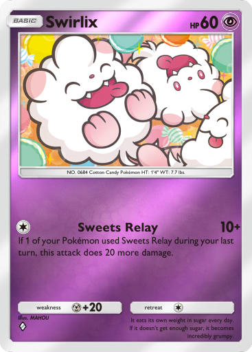 Swirlix Deluxe Pack EX Pokemon Pocket Card | Pikawiz
