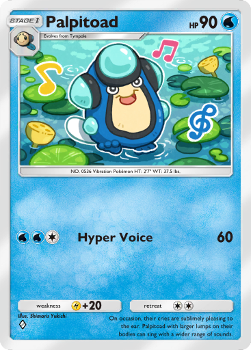 Palpitoad Mega Rising Pokemon Pocket Card | Pikawiz