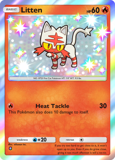 Litten Mega Rising Pokemon Pocket Card | Pikawiz