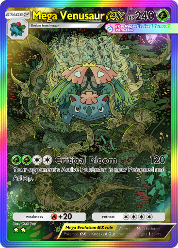 Mega Venusaur EX Crimson Blaze Pokemon Pocket Card | Pikawiz