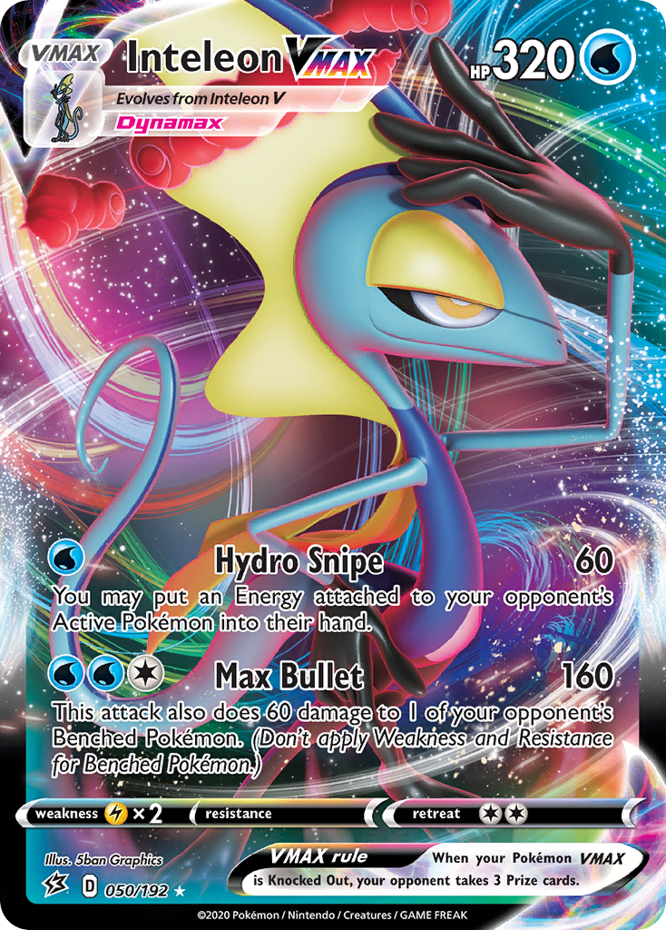 Inteleon VMAX Rebel Clash Pokemon Card Pikawiz Inteleon VMAX Rebel Clash Pokemon Card Pikawiz