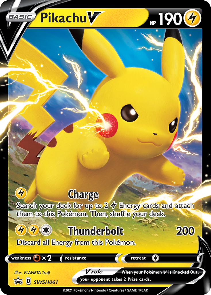 Pikachu V SWSH Black Star Promos Pokemon Card Pikawiz